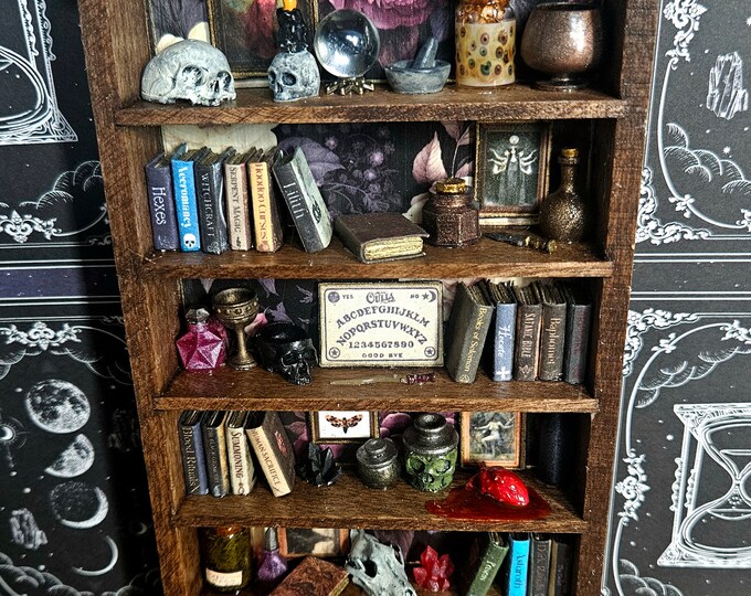Tall Black Magic Bookcase - Etsy