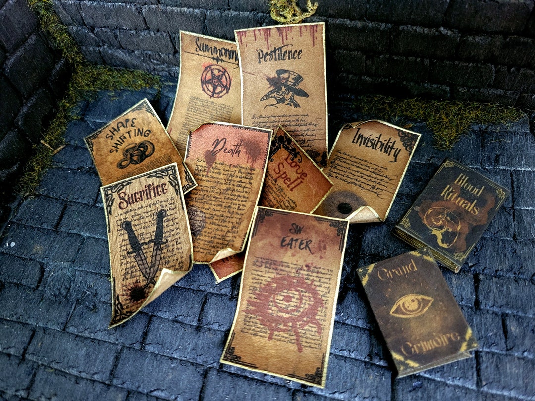 Miniature Scrolls and 2 Book Set - Etsy
