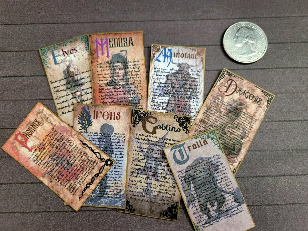 Miniature Mythological Creature Scrolls - Etsy