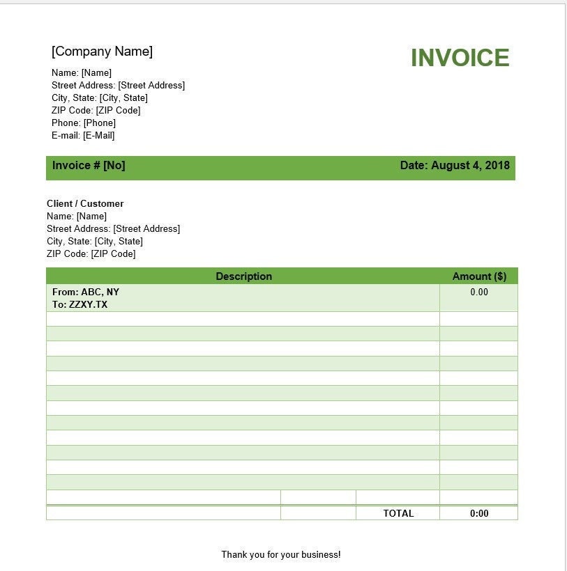 Truckers' Billing Invoice - Etsy