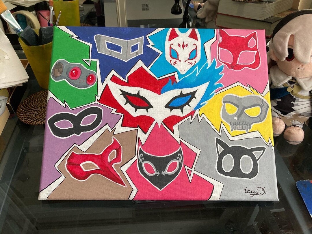 Persona 5 Royals Masks Painting Handmade (made to Order) - Etsy