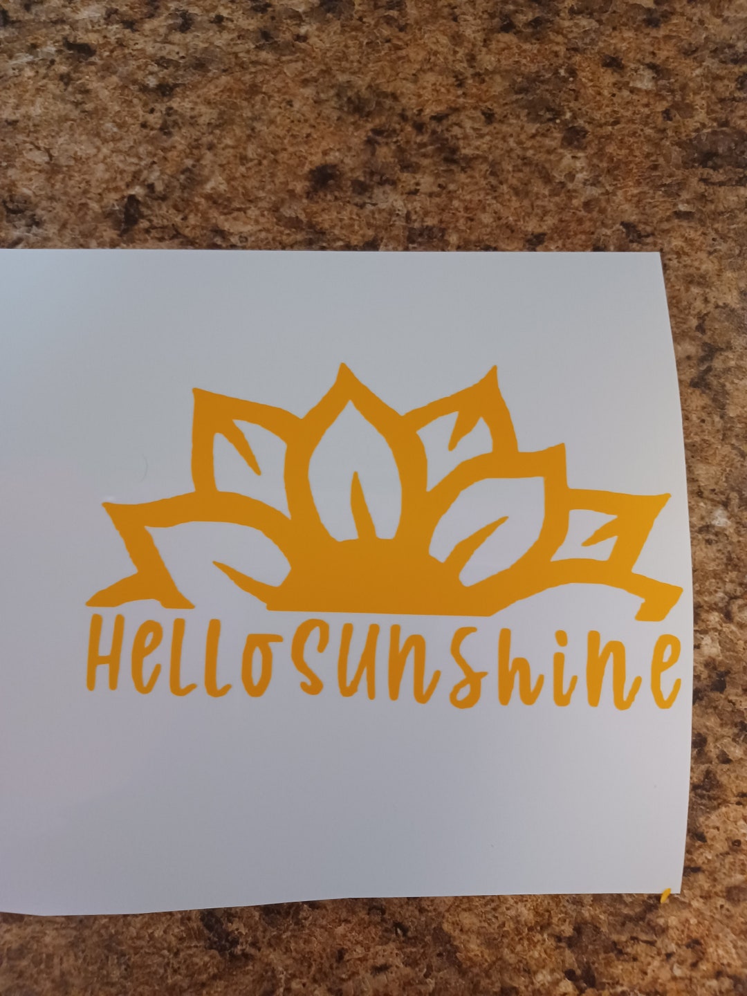 Hello Sunshine Vinyl Decal - Etsy