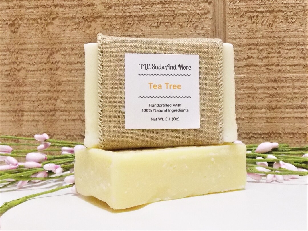 Tea Tree All Natural Handmade Bar Soap, Pure Essential Oil, Gift for ...