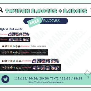 Genshin Impact Wanderer/ Scaramouche Emotes and Sub Badges - Set of 6 ...