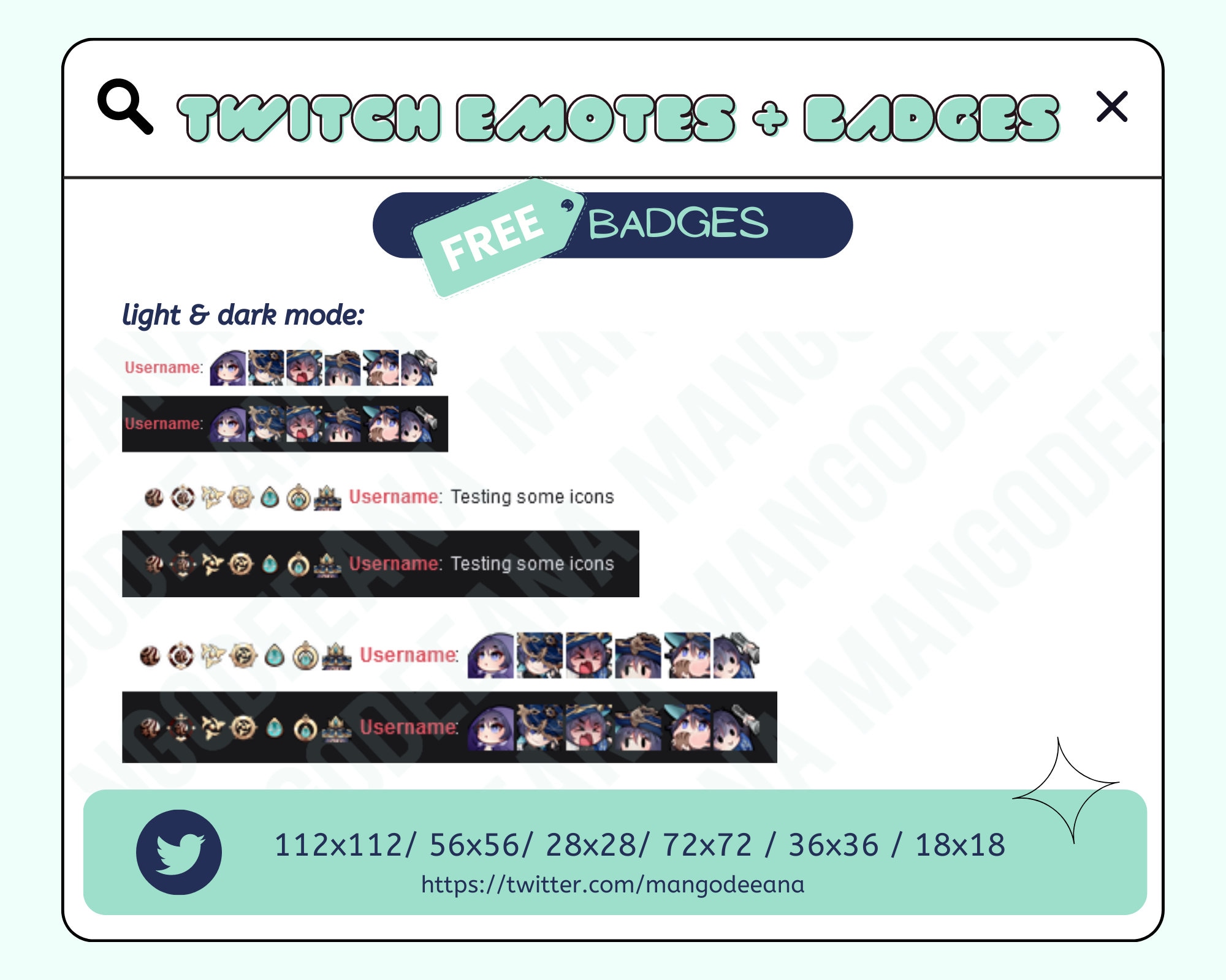 Genshin Impact Wanderer/ Scaramouche Emotes and Sub Badges - Set of 6 ...