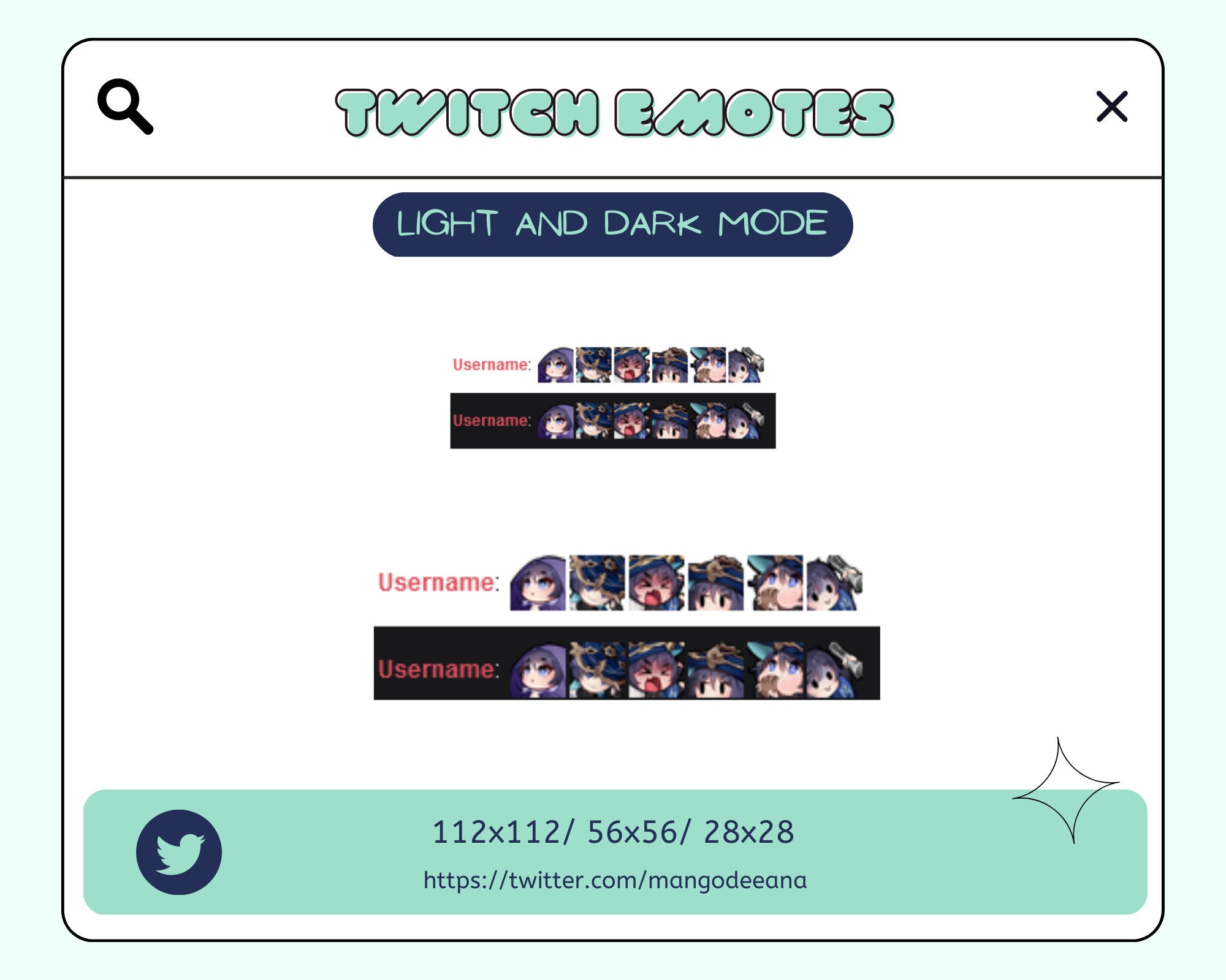 Genshin Impact Wanderer/ Scaramouche Emotes - Set of 6 / Emotes for ...