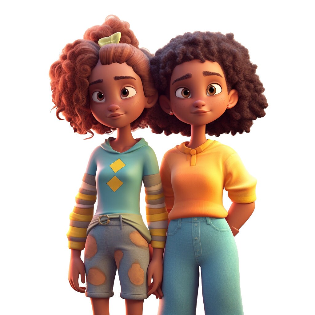 Girls of Color Chibi Clipart Bundle Multicultural Girl Chibi Mixed ...