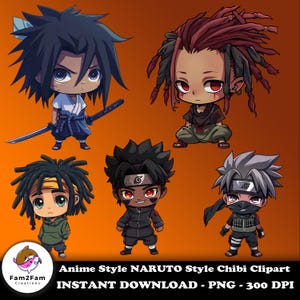 Afro Anime Chibi Clipart Bundle: Dreads & Locs (digital Download) - Etsy