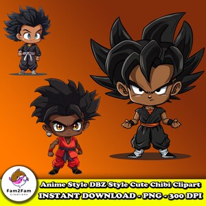 DBZ Chibi Clipart Bundle, Anime Style (digital Download) - Etsy