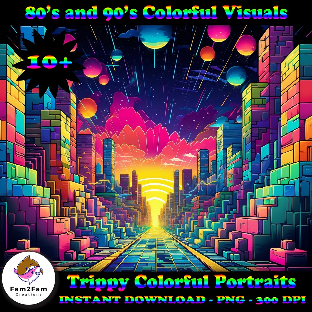 Pixel Art 80's and 90's Colorful Visuals Trippy Picture Amazing Art ...