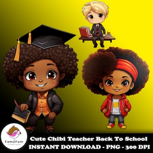 Teacher PNG Clipart Teacher Character Cartoon Clip Art Chibi School ...