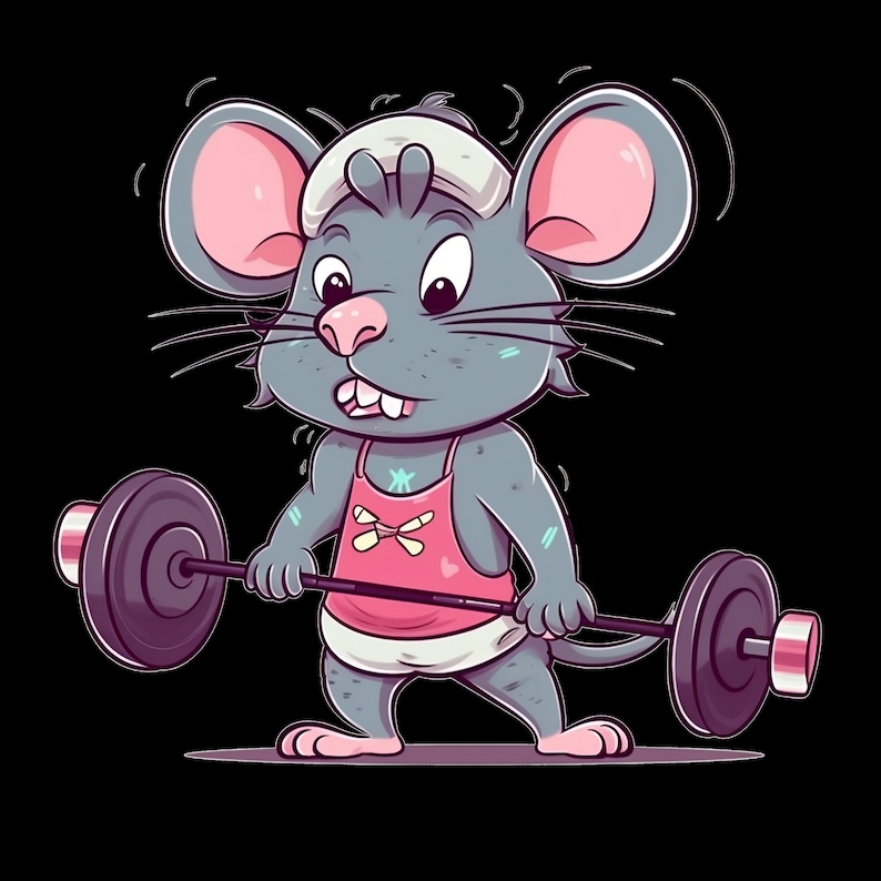 Active Gym Animals Clipart Gym Rat Fitness Fun Clean Clip Art Cat Mom ...