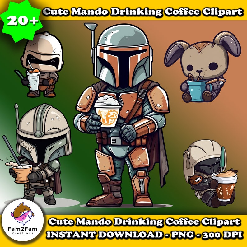 EPIC Star Wars Style Character Clipart Bundle PNG Space Wars Light ...