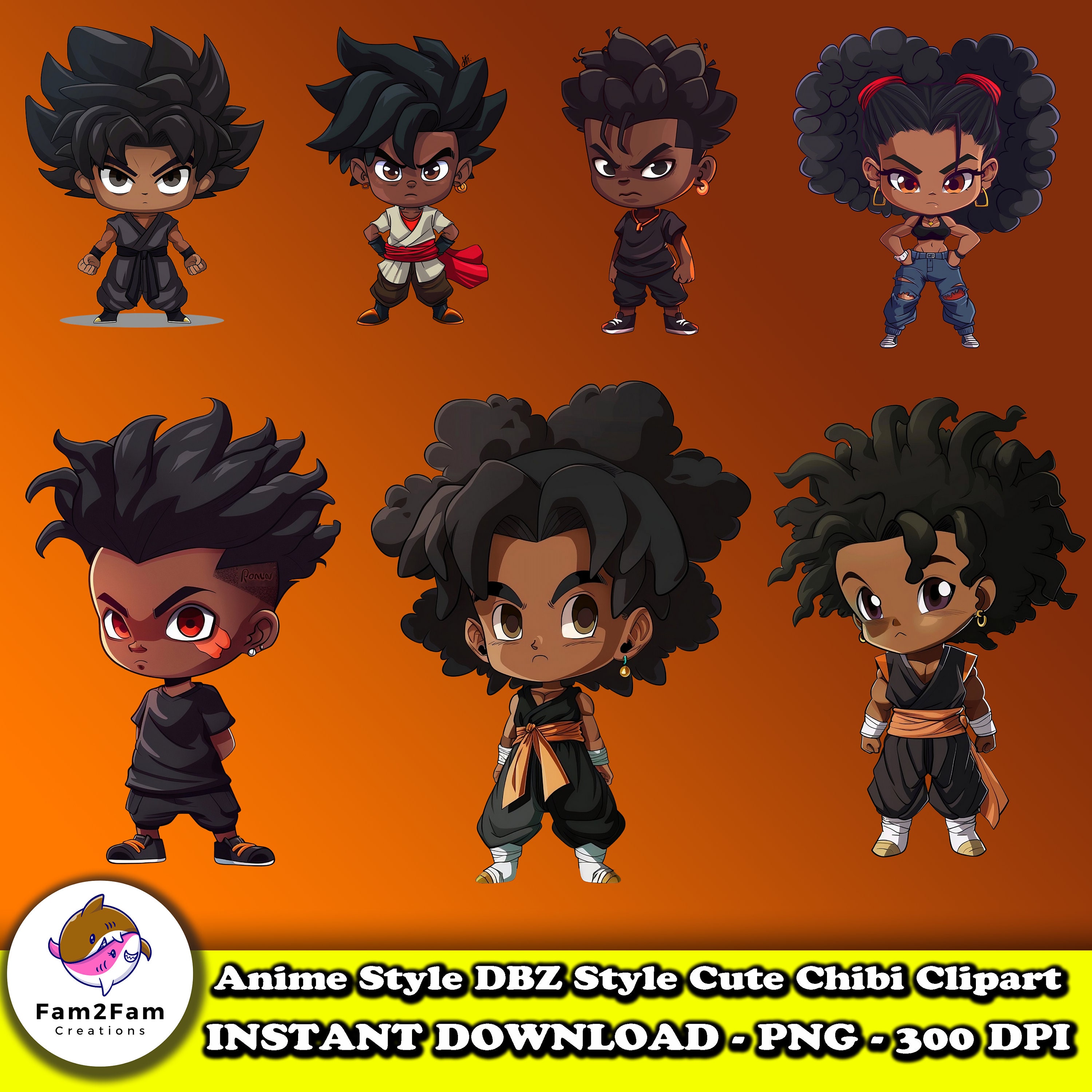 DBZ Chibi Clipart Bundle, Anime Style (digital Download) - Etsy