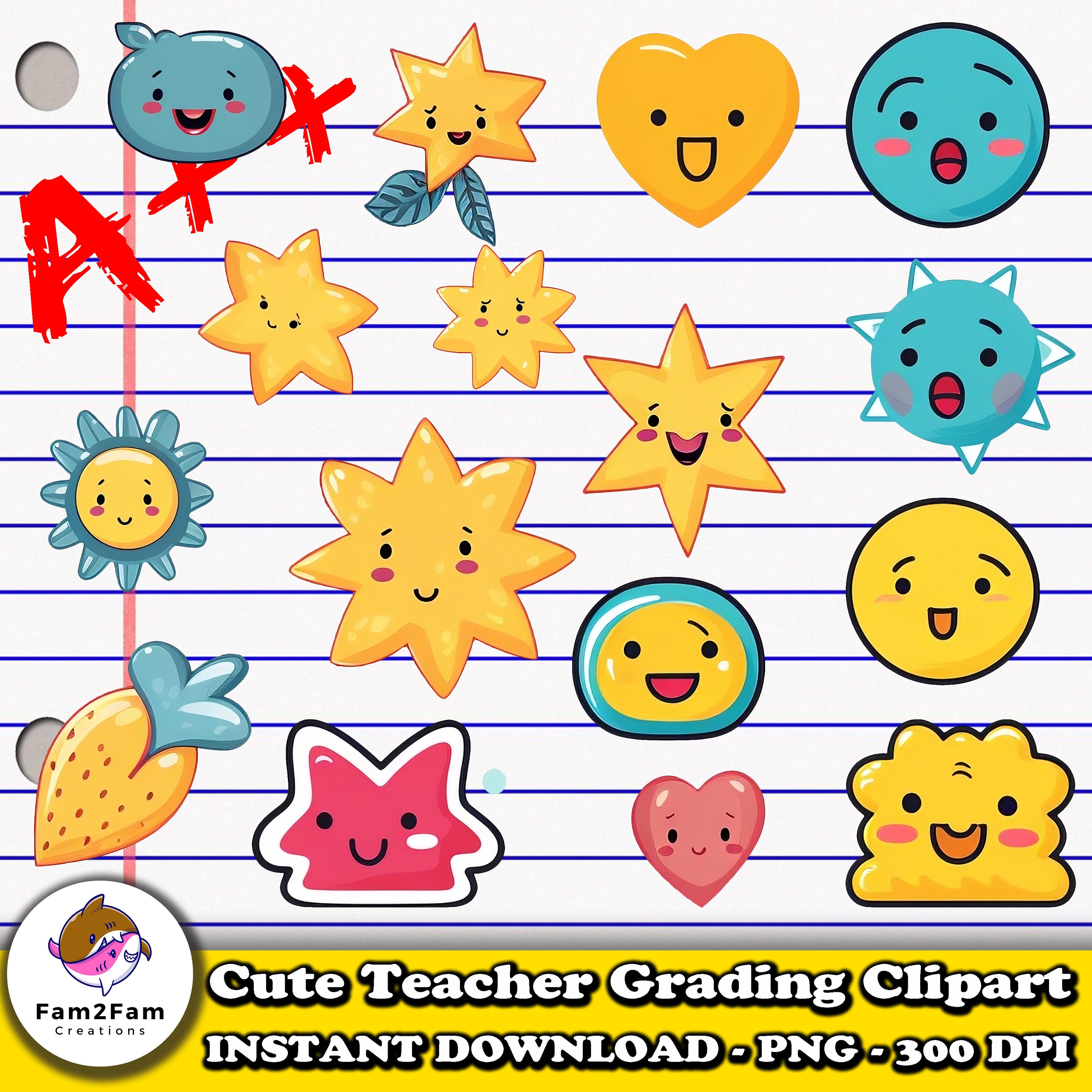 Cute Teacher Grading Clipart Educator Character Cartoon Clip Art Back ...