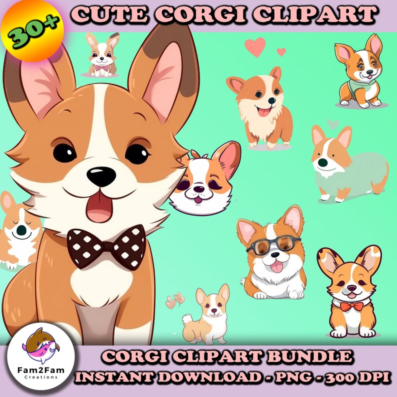 Corgi Clipart Bundle, PNG Images (digital Download) - Etsy