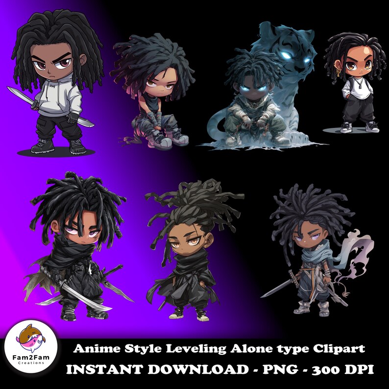 Chibi Anime Gamer Clipart Bundle (PNG Digital Download) - Etsy
