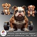 Cute Workout Fitness Animals Clipart Bundle Gym Rats Fitness Clean PNG ...