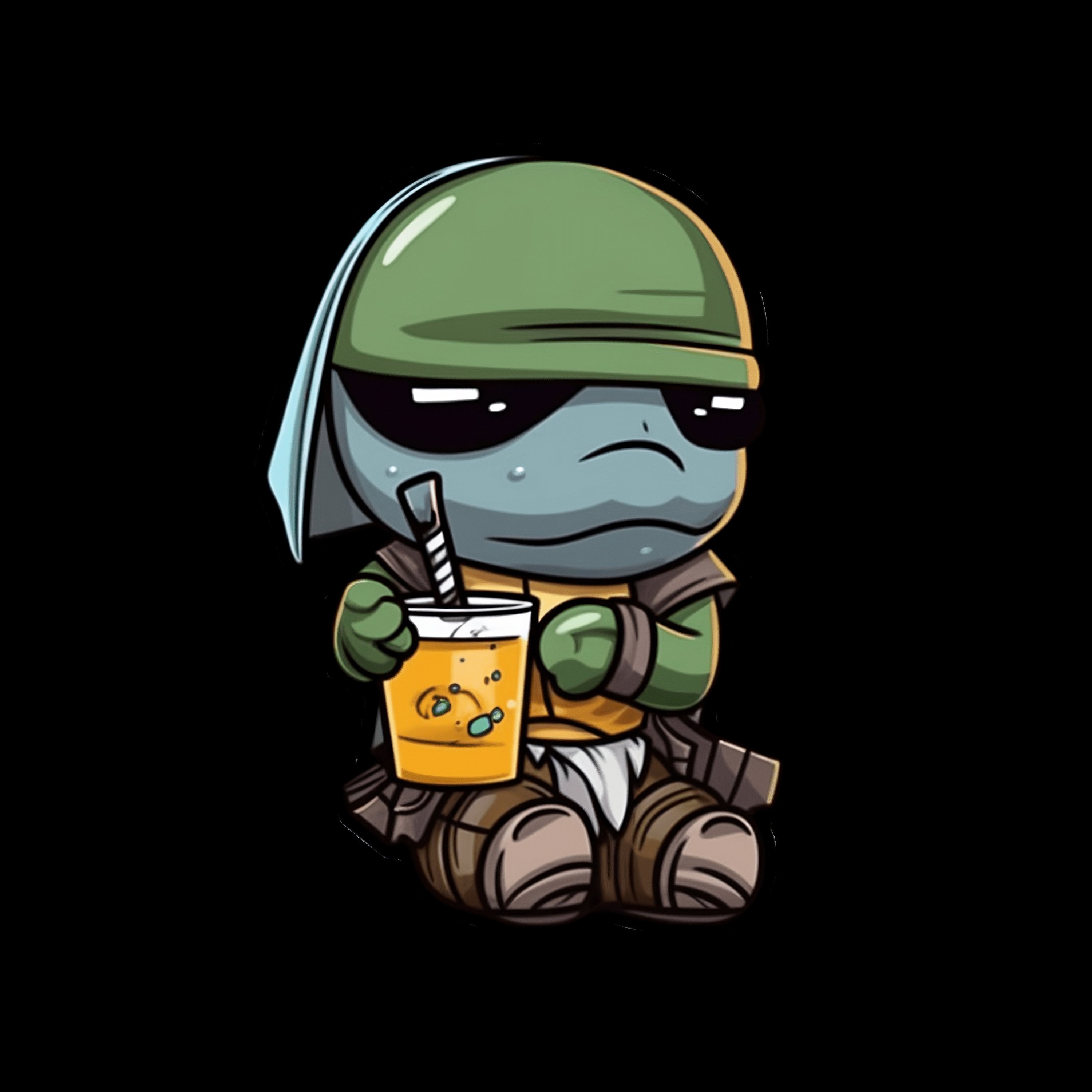 Cute Mando Drinking Coffee Clipart Space Wars Character Star Wars Style ...
