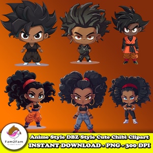 DBZ Chibi Clipart Bundle, Anime Style (digital Download) - Etsy