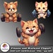 Cute Workout Fitness Animals Clipart Bundle Gym Rats Fitness Clean PNG ...