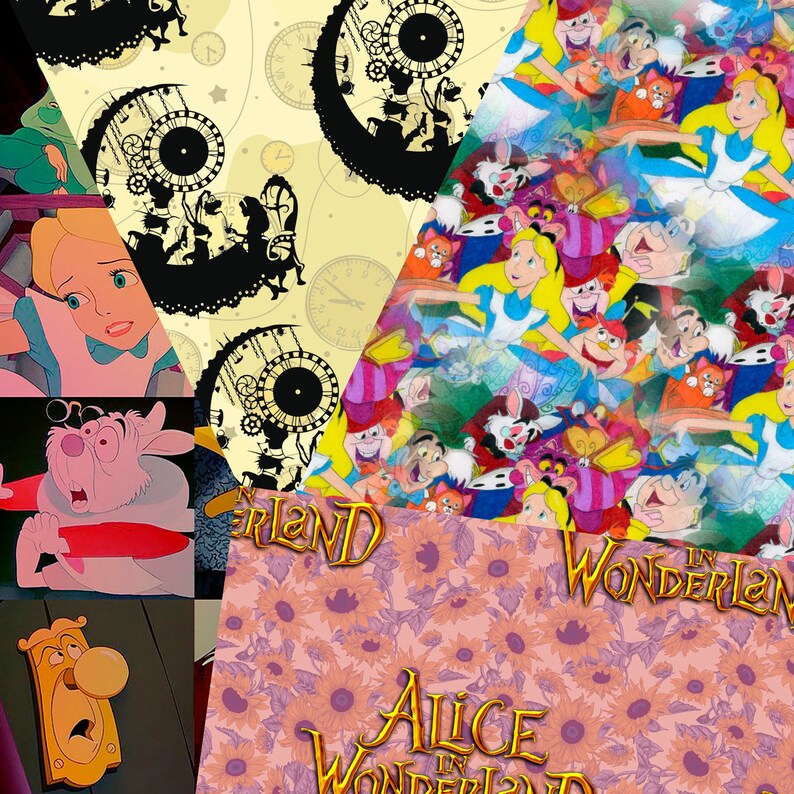 SEAMLESS Patternalice in Wonderland Alice in Wonderland - Etsy