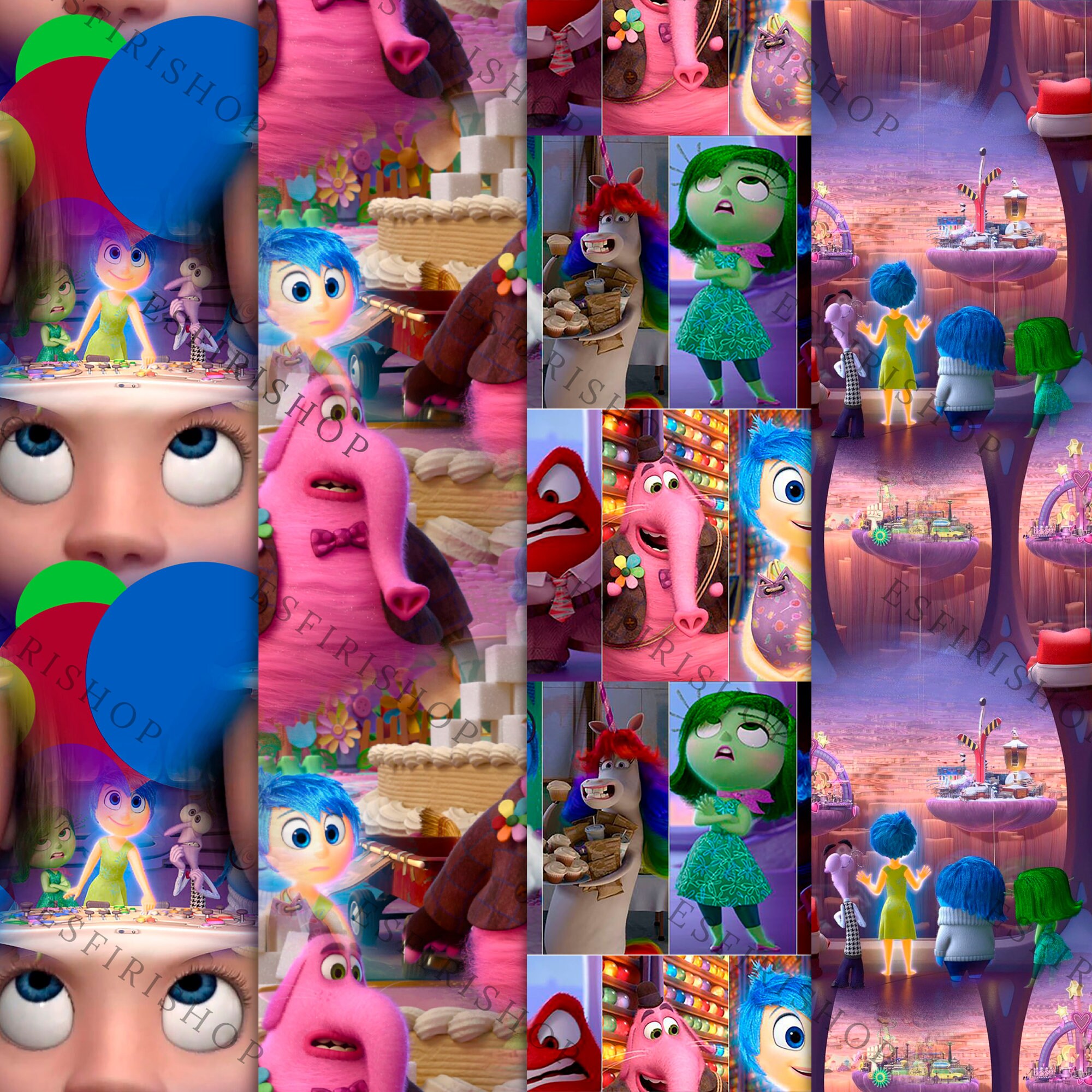 SEAMLESS PATTERN Inside Out Inside Out Paper Scrapbooking - Etsy