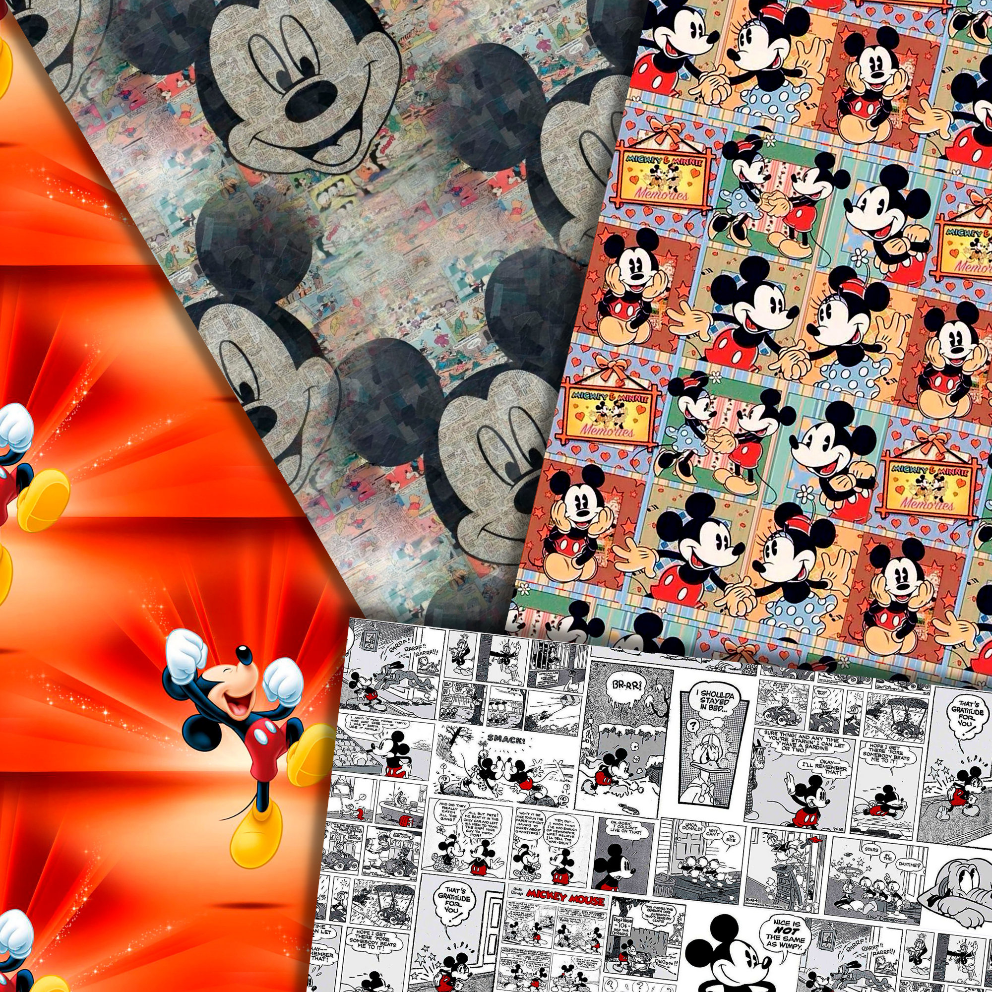 SEAMLESS PATTERN Mickey Mouse Mickey Mouse Paper Mickey - Etsy
