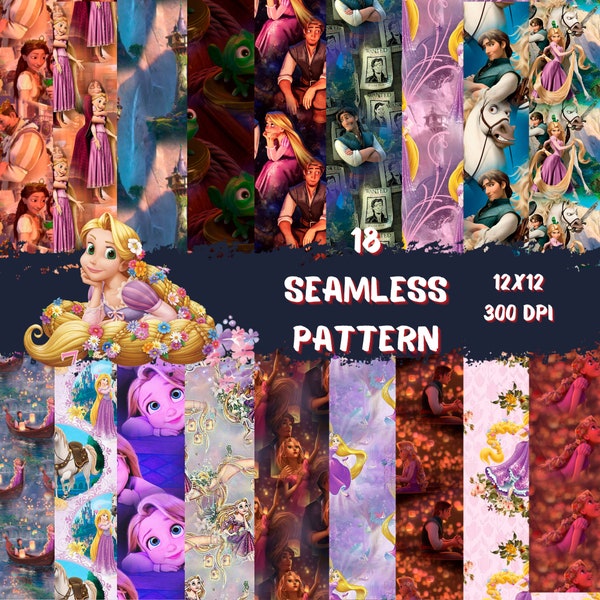 Tangled Digital Paper - Etsy