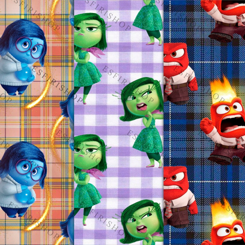 SEAMLESS PATTERN Inside Out Inside Out Paper Scrapbooking - Etsy