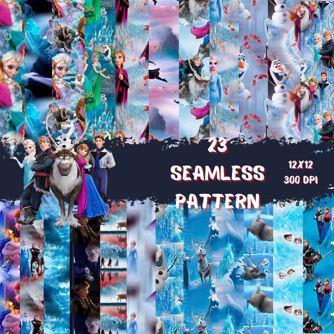 Frozen Seamless Pattern: 12x12 Digital Paper (300dpi) - Etsy