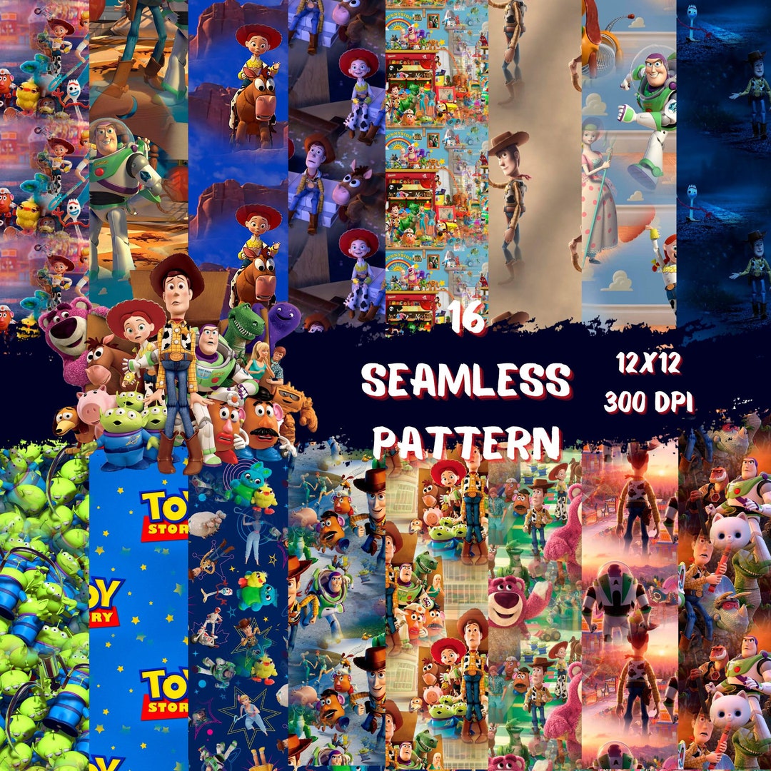 Toy Story Seamless Pattern: 12x12 Digital Paper (300 Dpi) - Etsy