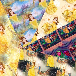 Beauty and the Beast Seamless Pattern: Belle & Beast Digital Paper ...
