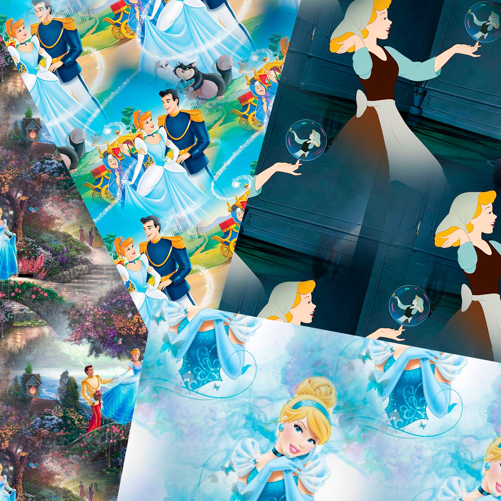 SEAMLESS PATTERN Cinderella Cinderella Paper Cinderella - Etsy