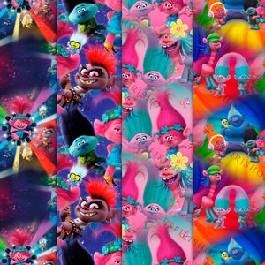 Trolls Seamless Pattern: 12x12 Digital Paper (300 Dpi) - Etsy