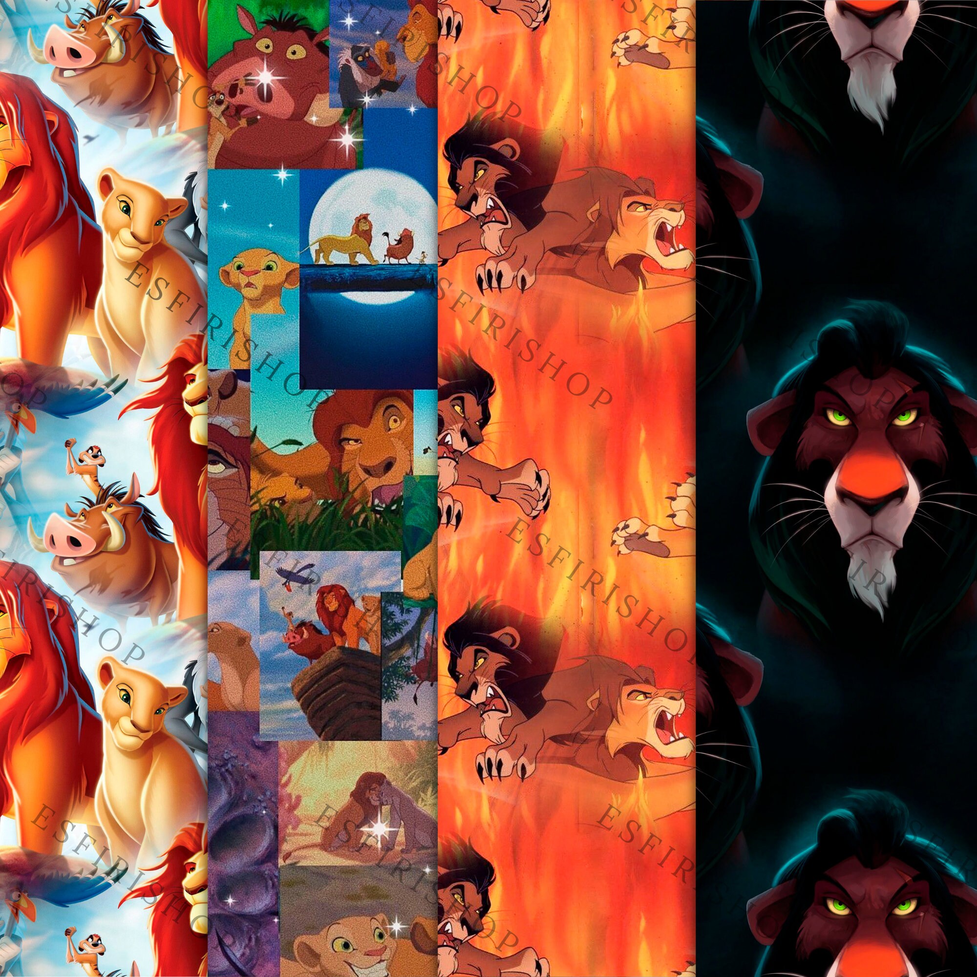 SEAMLESS PATTER Lion King, Lion King Digital Paper, Paper, Digital ...