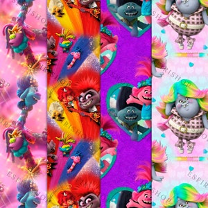 Trolls Seamless Pattern: 12x12 Digital Paper (300 Dpi) - Etsy