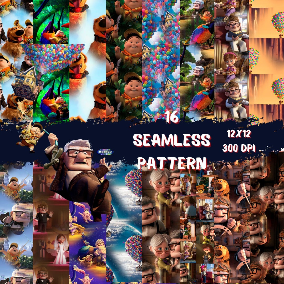 SEAMLESS PATTERN! Up, up Paper, up Digital Paper, Paper, Digital Paper ...