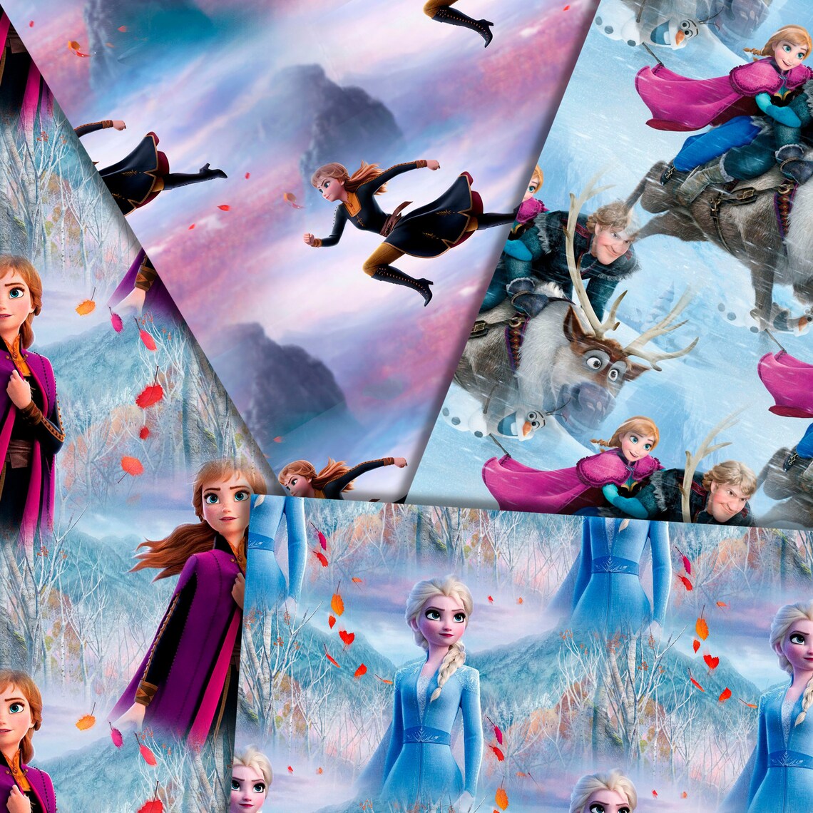 SEAMLESS PATTERN Frozen Frozen Paper Frozen Digital Paper - Etsy