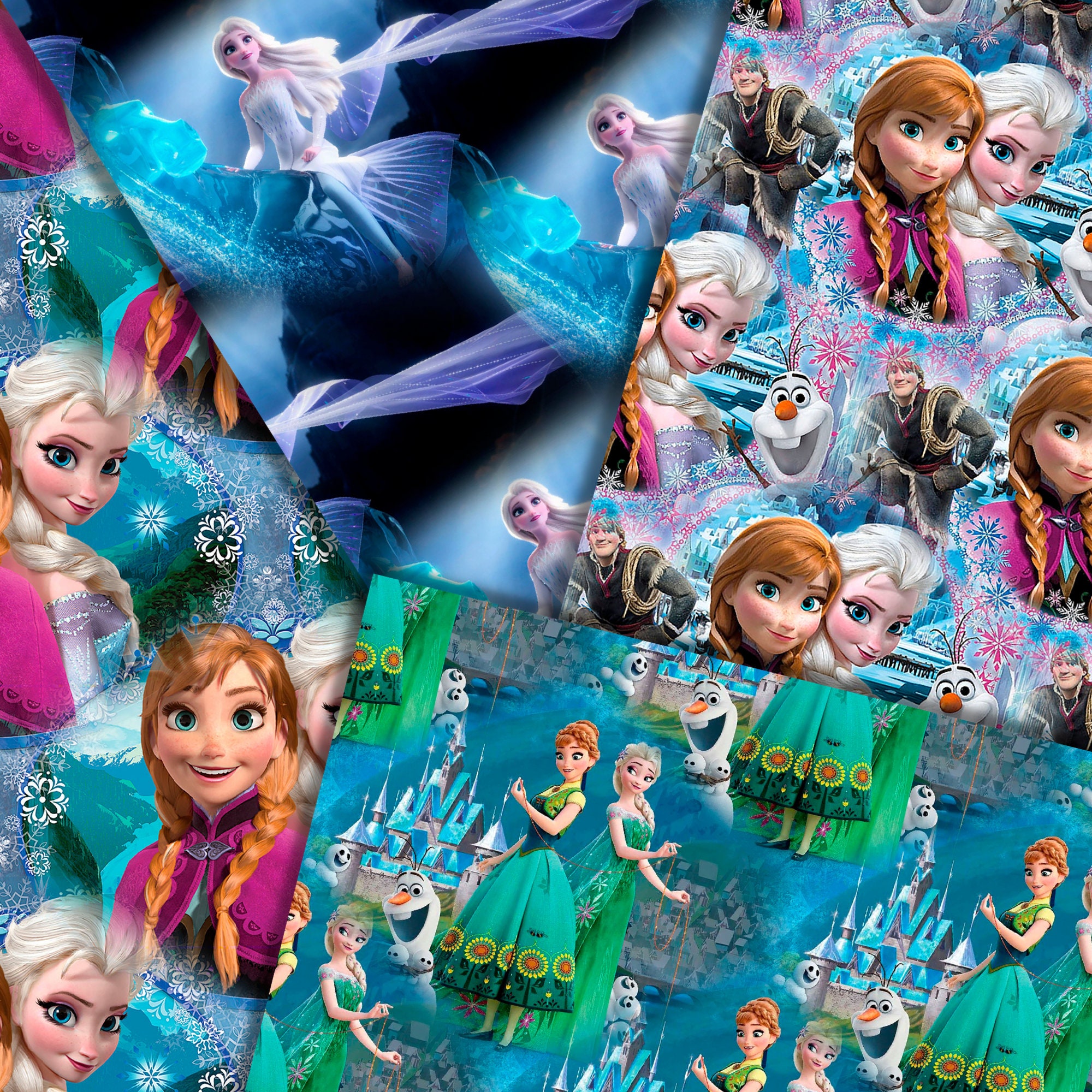 SEAMLESS PATTERN Frozen Frozen Paper Frozen Digital Paper - Etsy