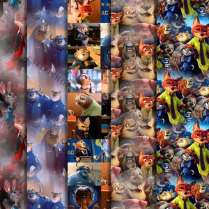 SEAMLESS PATTERN! Zootopia, Zootopia Paper, Paper, Digital Paper ...