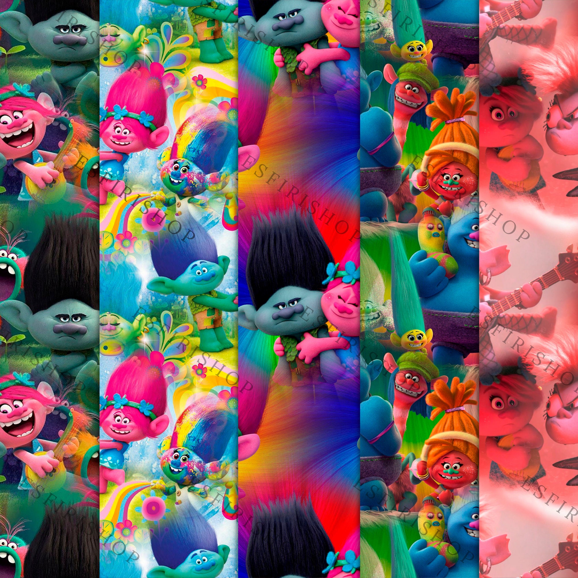 Trolls Seamless Pattern: 12x12 Digital Paper (300 Dpi) - Etsy