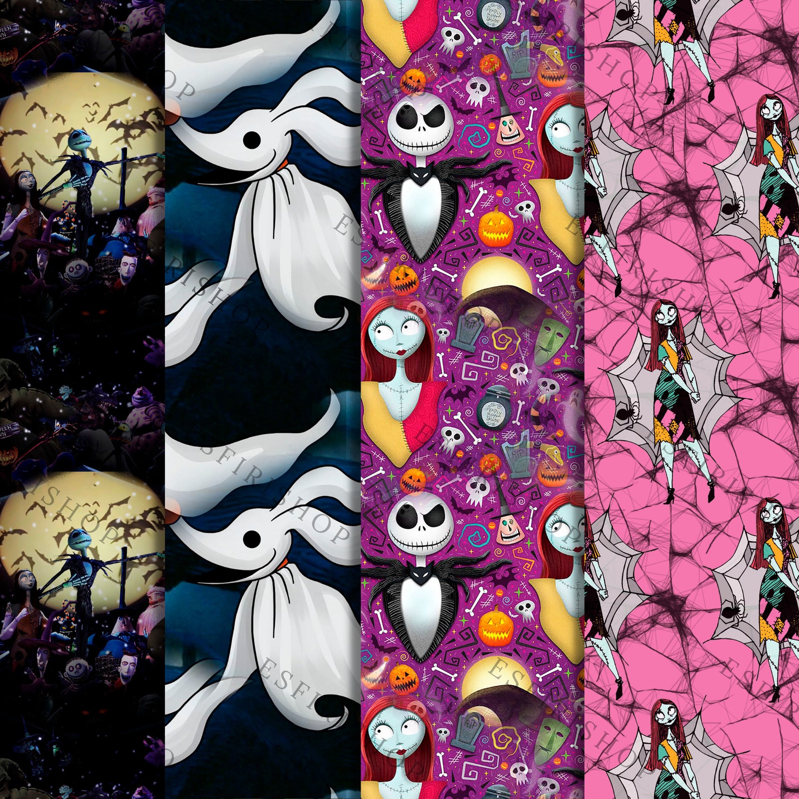 SEAMLESS PATTERN Nightmare Before Christmas Nightmare Before - Etsy