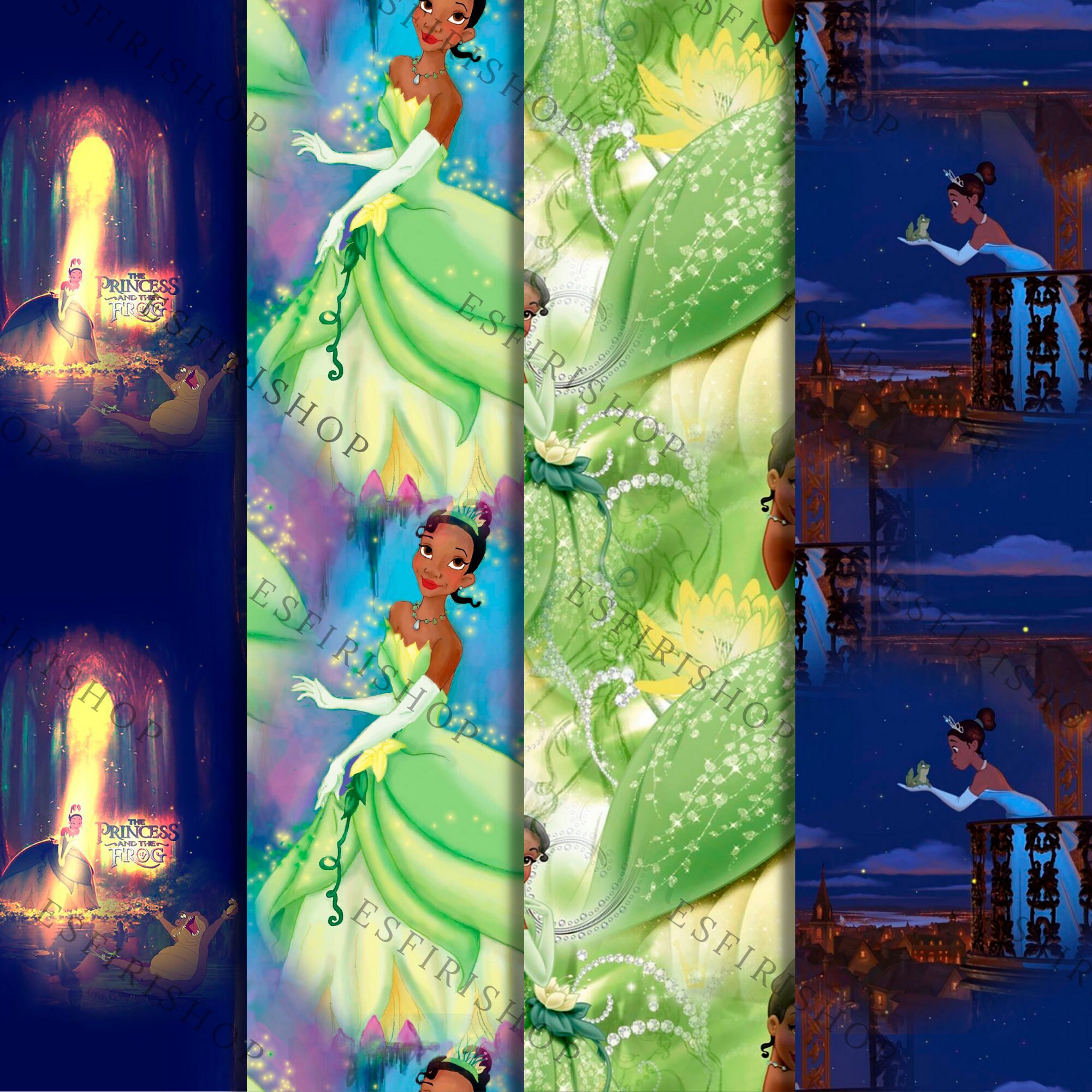 Princess Tiana Seamless Pattern: Scrapbooking Paper (digital Download ...