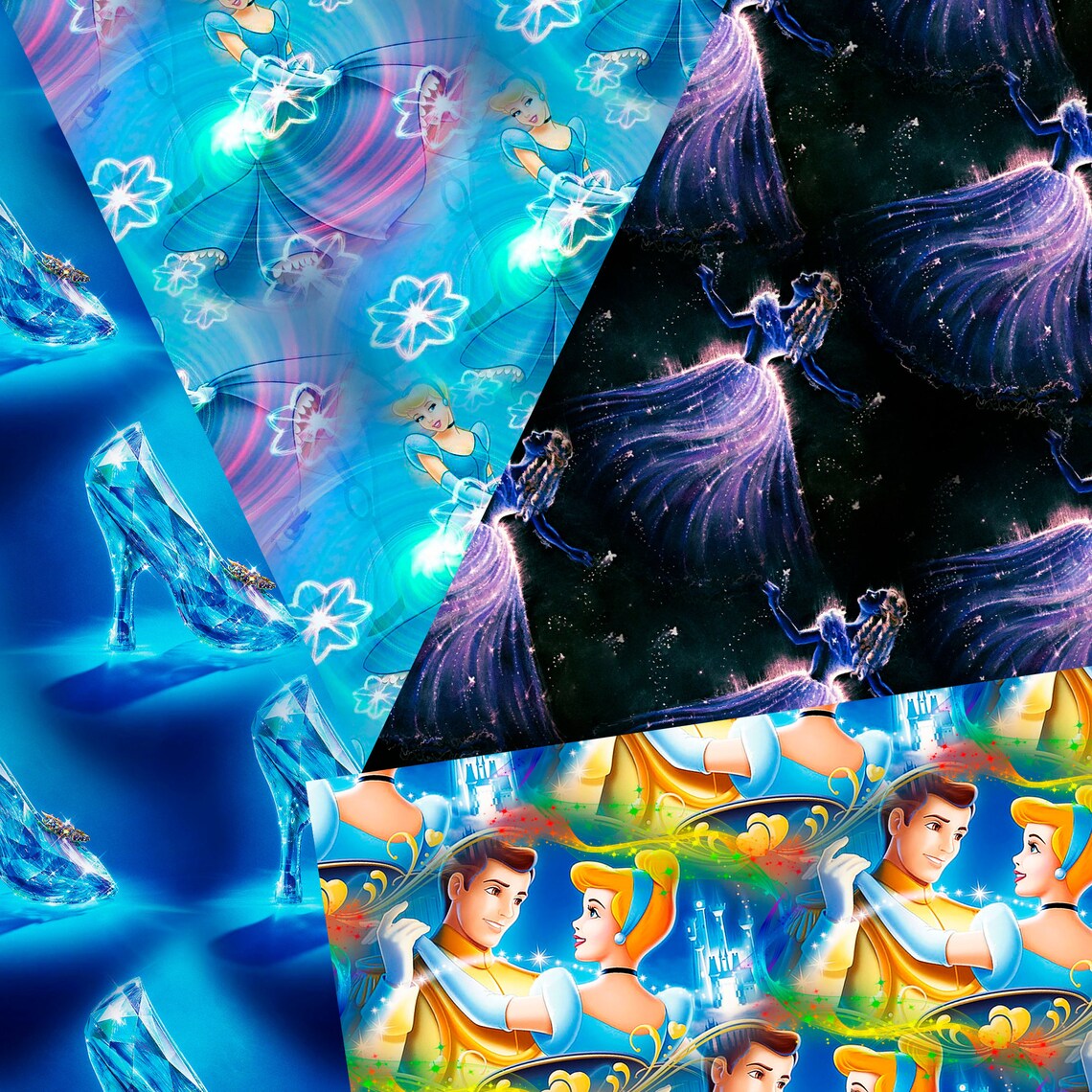 SEAMLESS PATTERN Cinderella Cinderella Paper Cinderella - Etsy