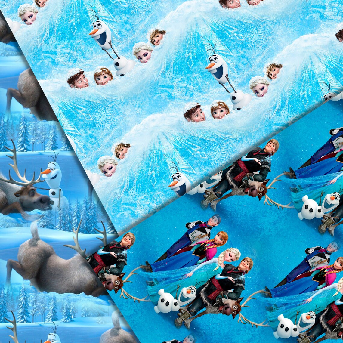 SEAMLESS PATTERN Frozen Frozen Paper Frozen Digital Paper - Etsy