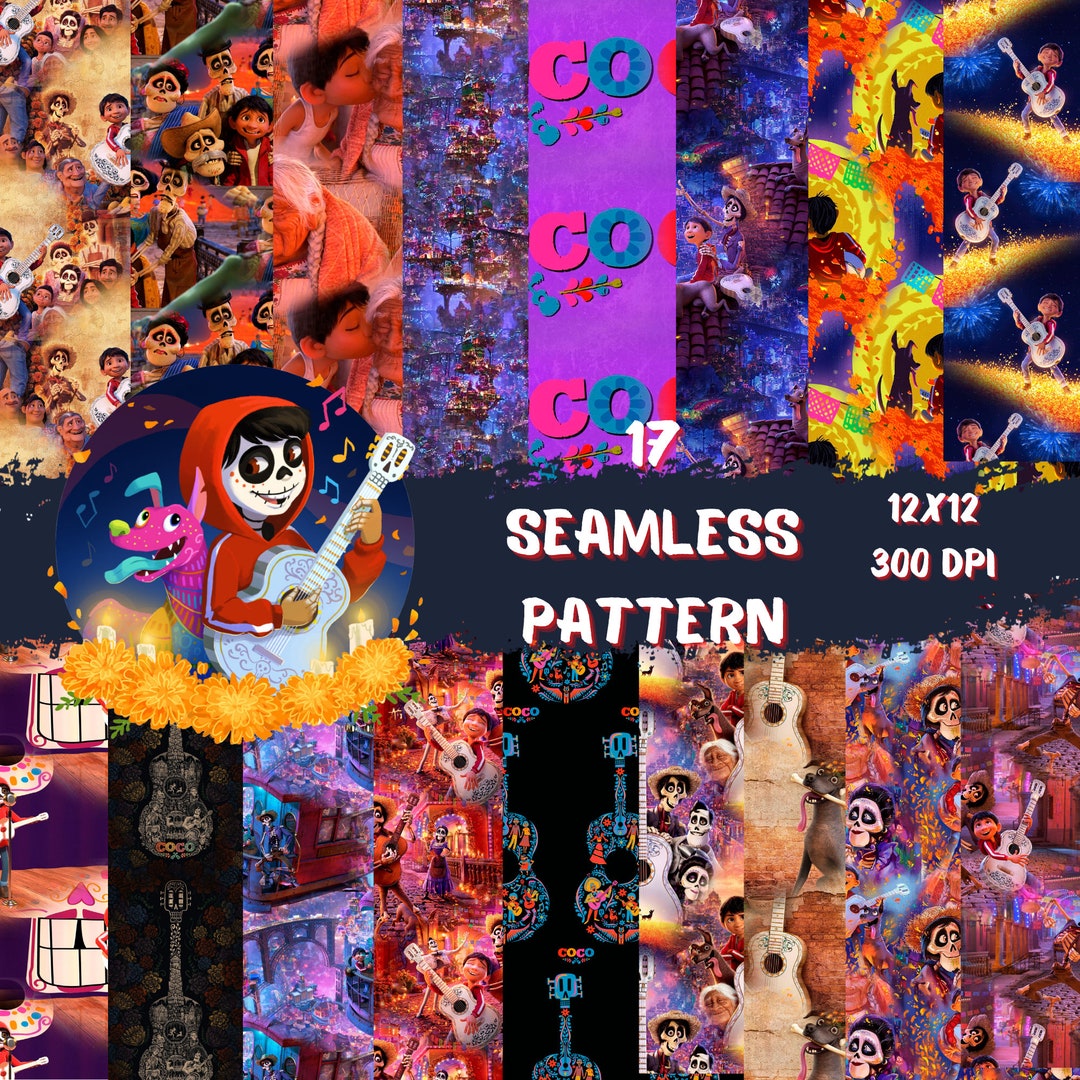 SEAMLESS PATTERN! Coco, Coco Paper, Coco Digital Paper, Paper, Digital ...