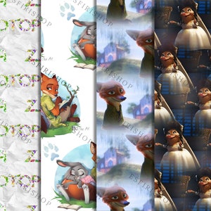 SEAMLESS PATTERN! Zootopia, Zootopia Paper, Paper, Digital Paper ...