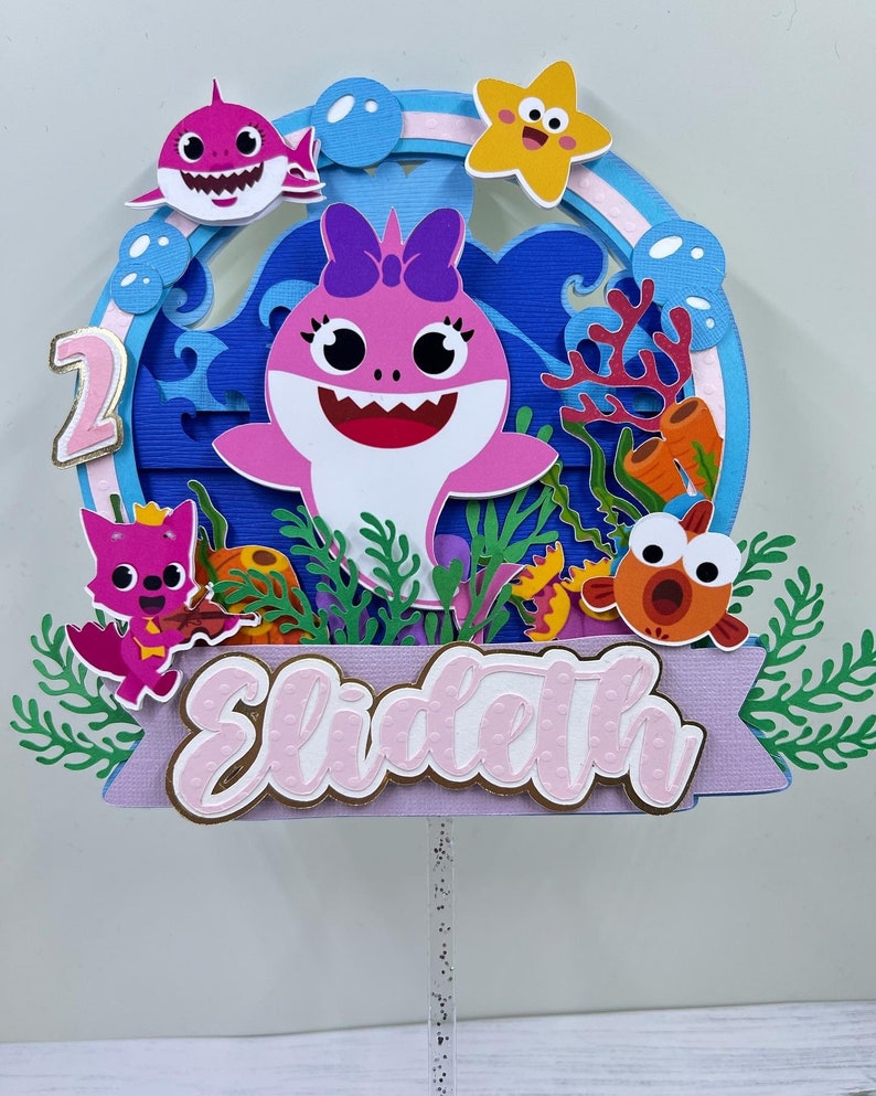 BABY SHARK Cake Topper - Etsy