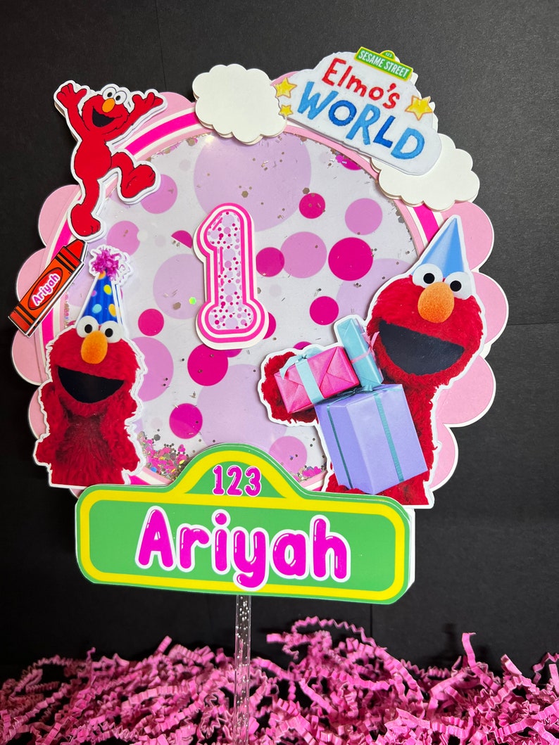 Decoración Para Tarta Elmo Barrio Sésamo - Etsy